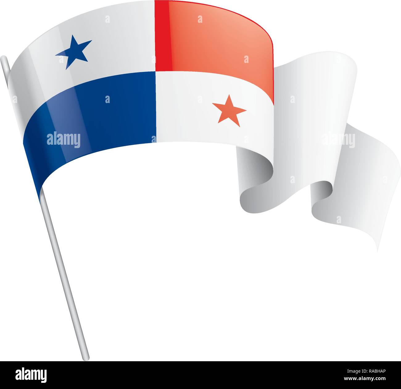 Panama flag, vector illustration on a white background Stock Vector ...