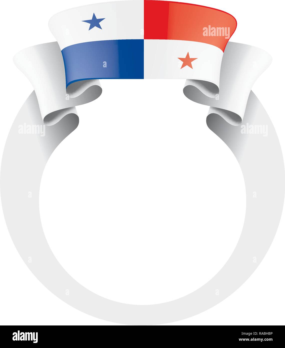 Panama flag, vector illustration on a white background Stock Vector ...