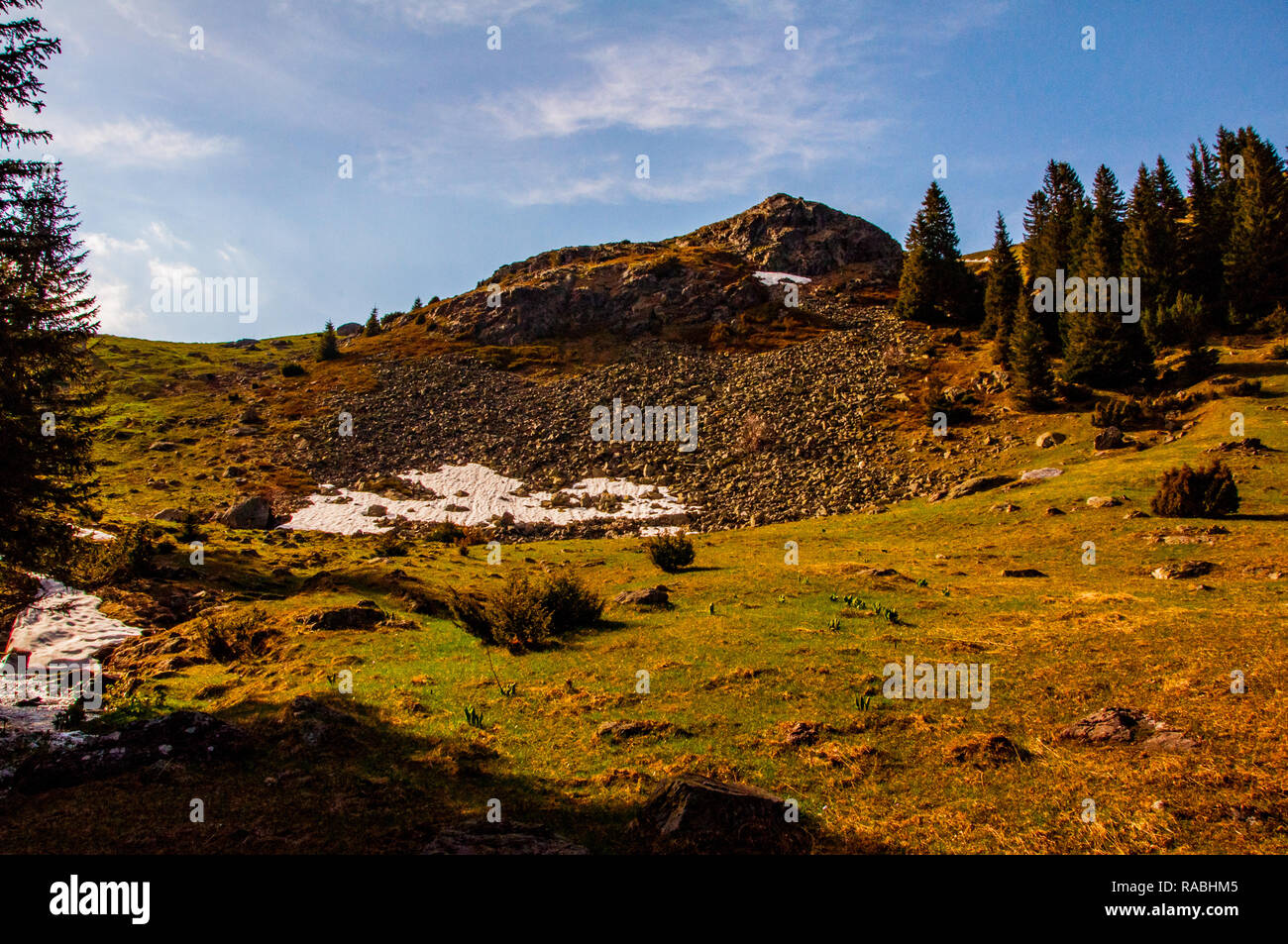 The top of the beautiful mountain Vranica in the early spring Stock ...