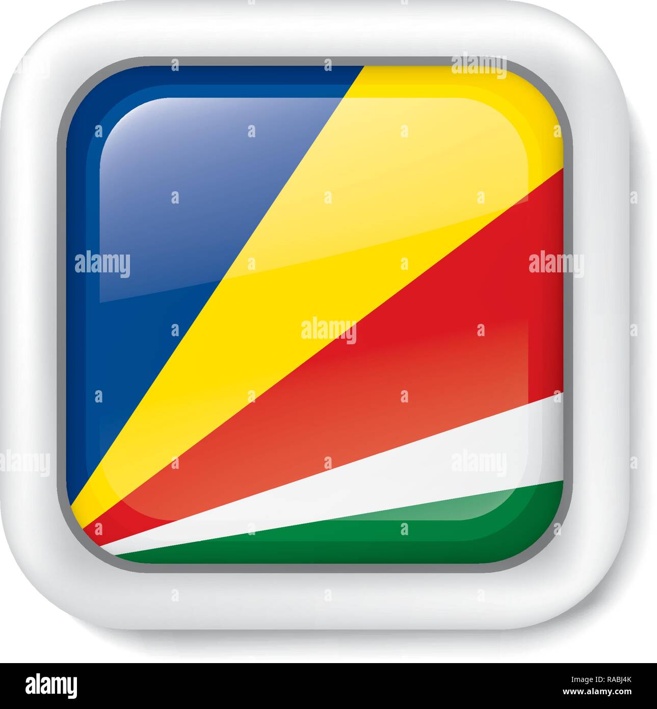 Seychelles flag, vector illustration on a white background Stock Vector ...