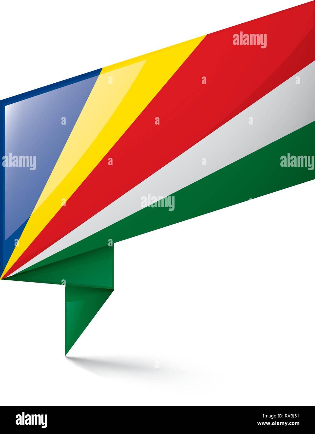 Seychelles flag, vector illustration on a white background Stock Vector ...