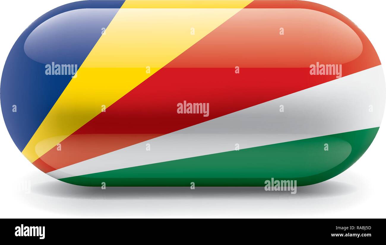 Seychelles flag, vector illustration on a white background Stock Vector ...