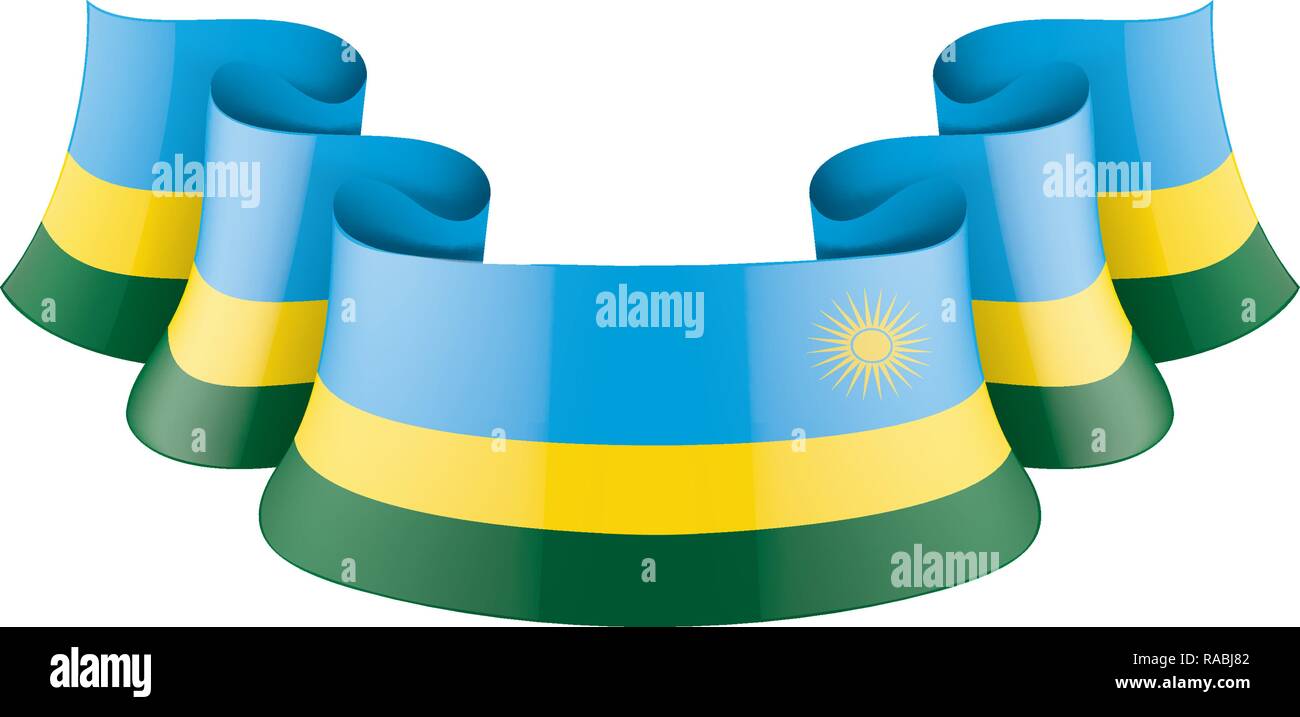 Rwanda flag, vector illustration on a white background Stock Vector ...