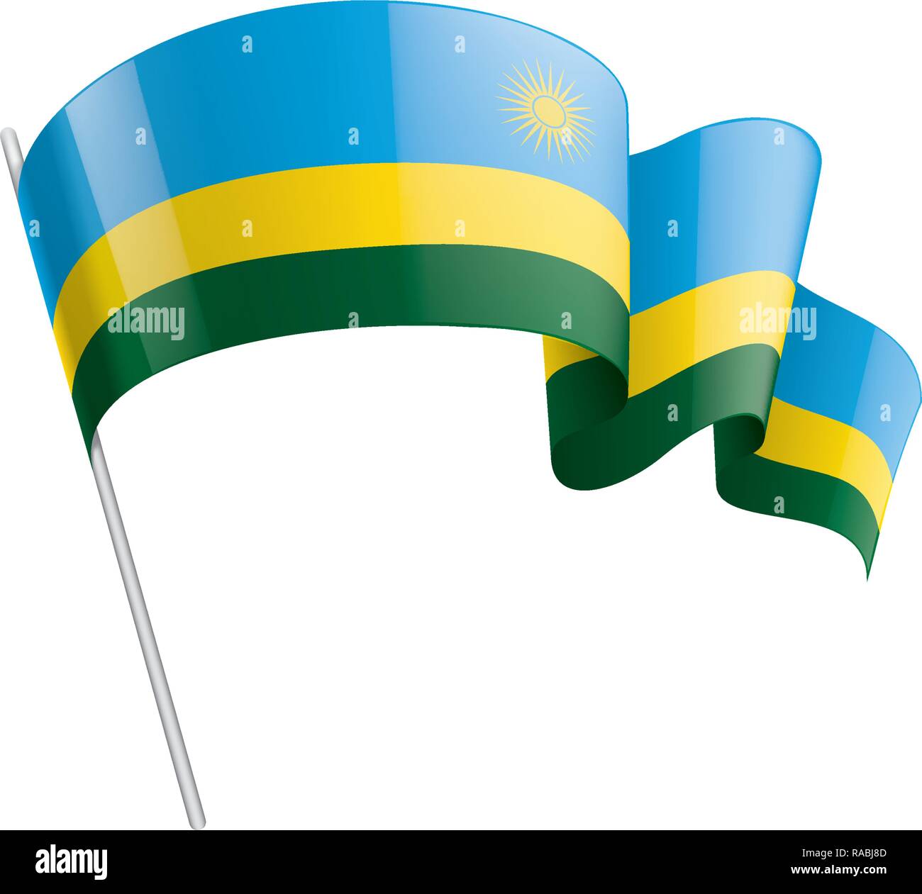 Rwanda flag, vector illustration on a white background Stock Vector ...