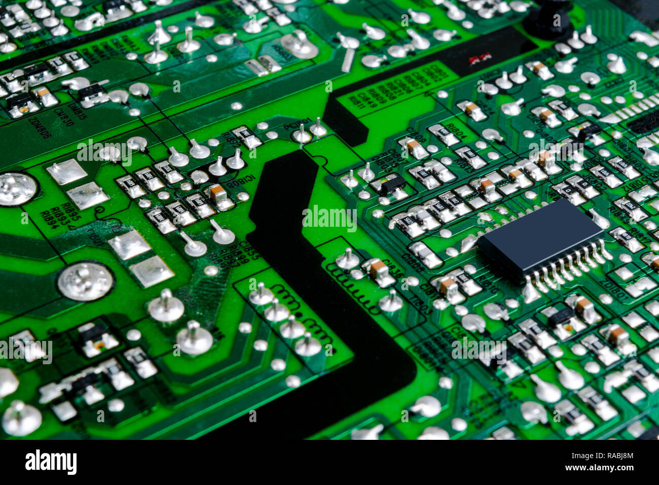 Circuit board. Electronic computer hardware technology. Motherboard ...