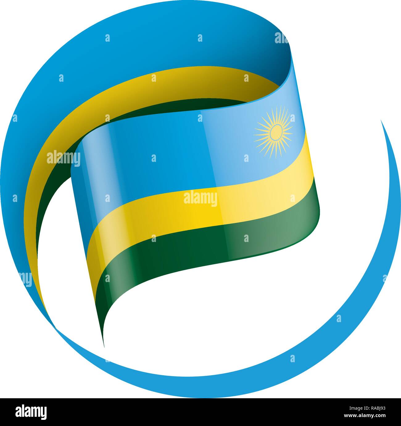 Rwanda flag, vector illustration on a white background Stock Vector ...
