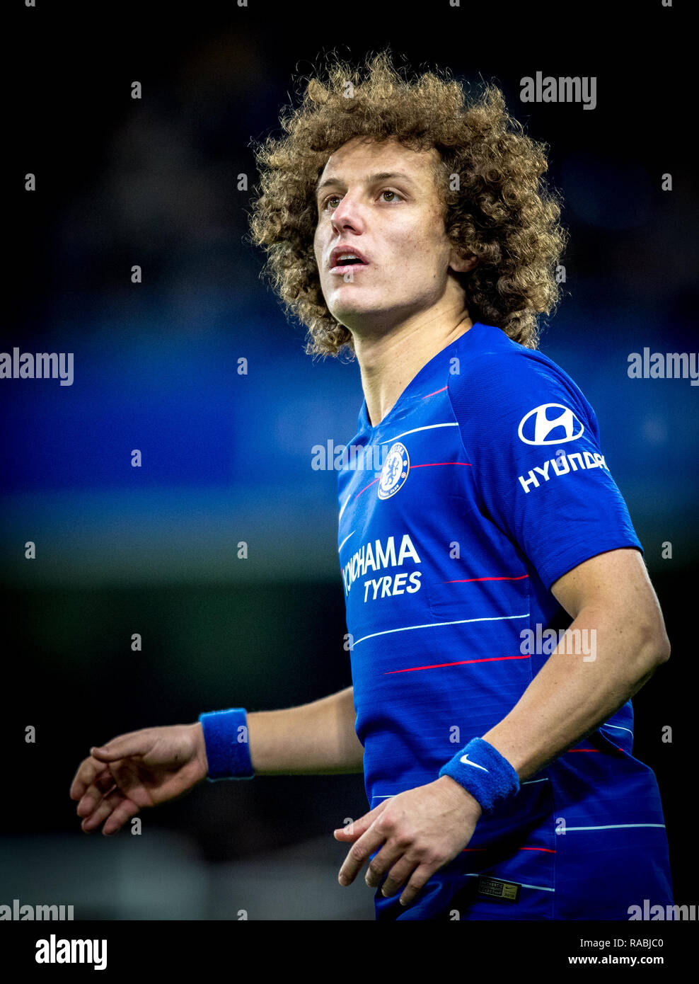 London, UK. 02nd Jan, 2019. David LUIZ of Chelsea during the Premier ...