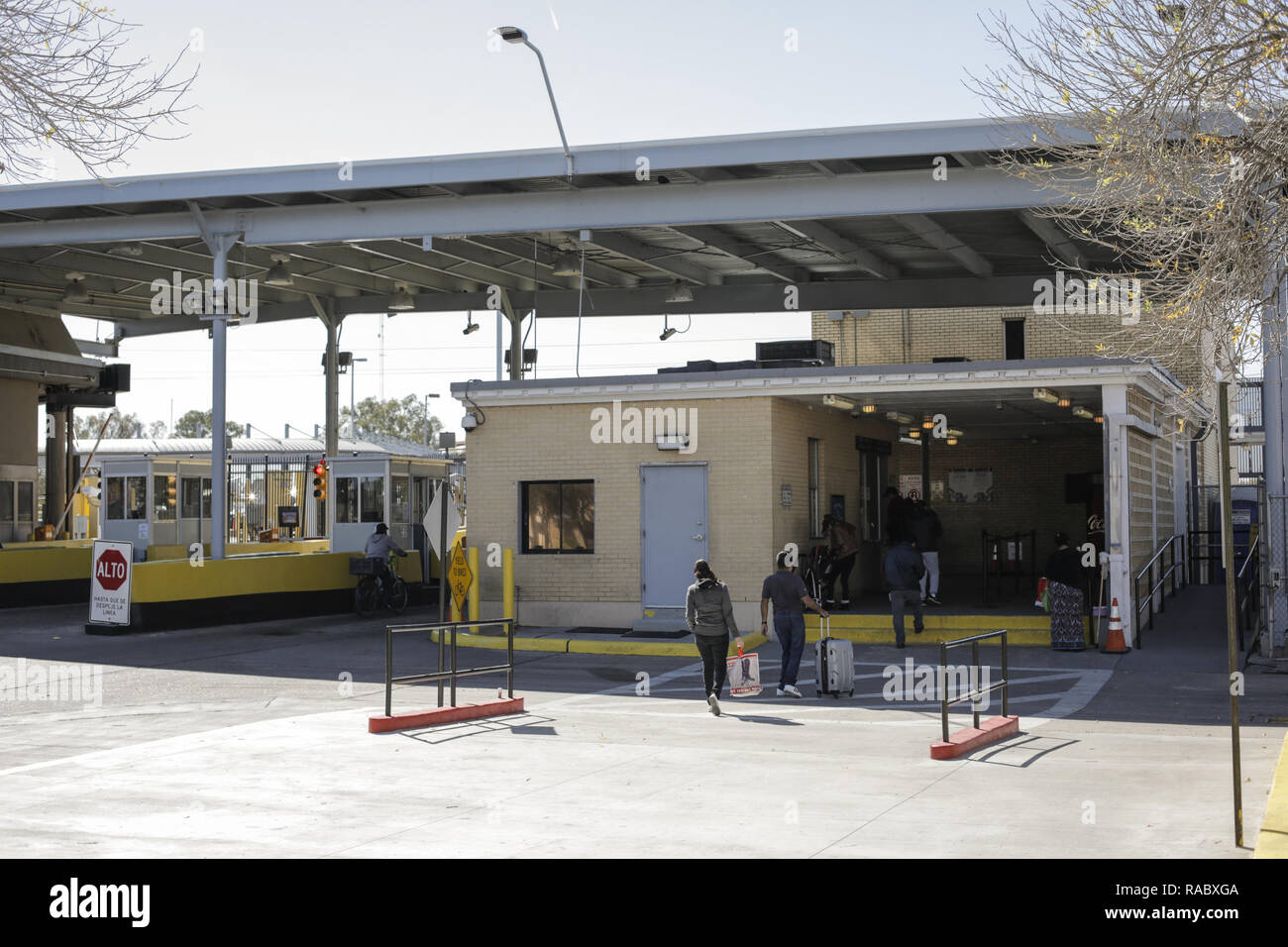January 13, 2018 - Pedestrians enter Mexico through the U.S.-Mexico ...