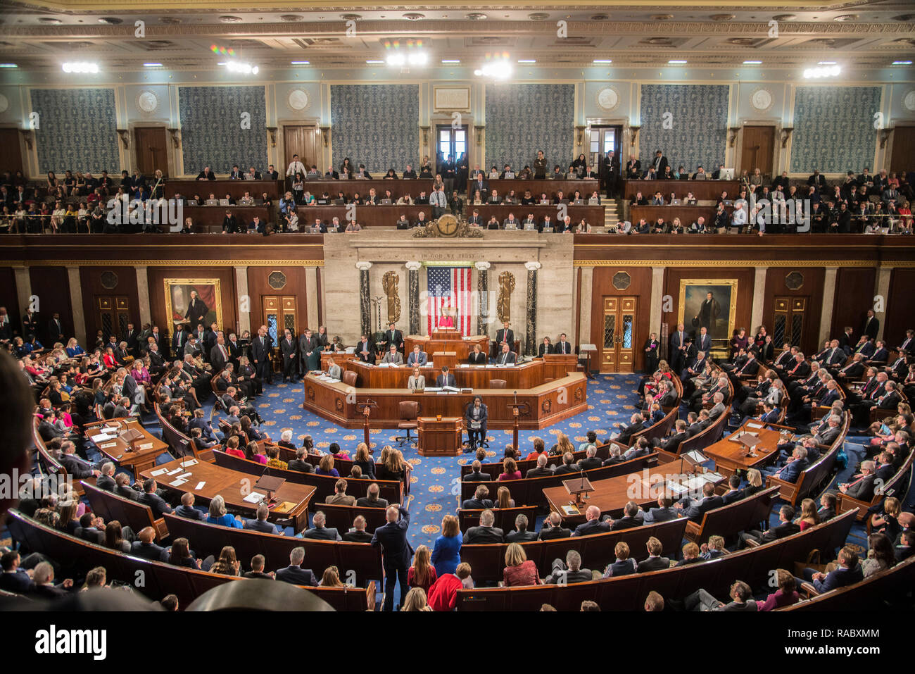 Washington DC, January 3, 2019, USA: Nancy Pelosi, D-CA becomes the new ...