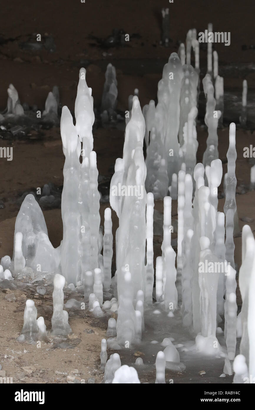 04th Jan, 2019. Icicles form on ground This photo, taken Jan. 4, 2019 ...