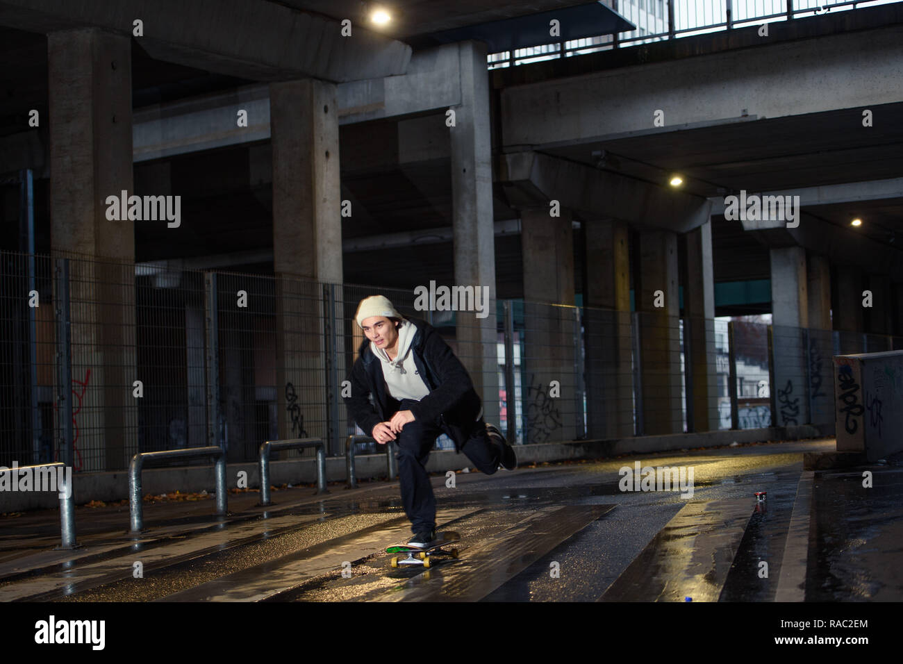 Berlin, Germany. 11th Dec, 2018. Denny Pham, skateboard professional ...