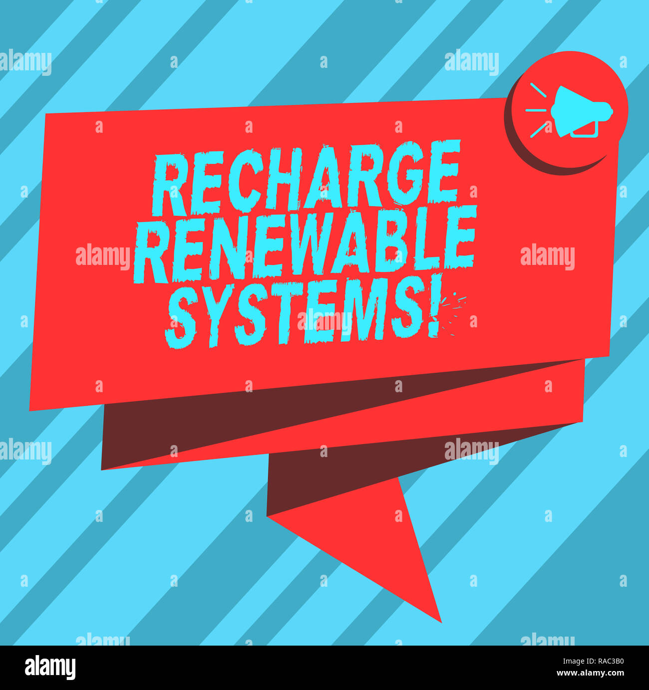 Text sign showing Recharge Renewable Systems. Conceptual photo Clean ...