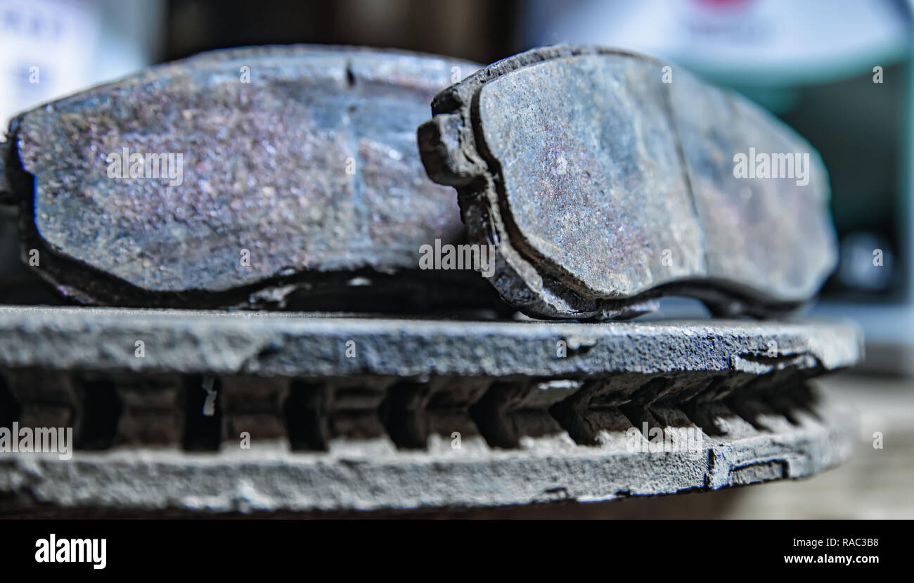 Vehicle brake parts old worn rusty hi-res stock photography and images ...