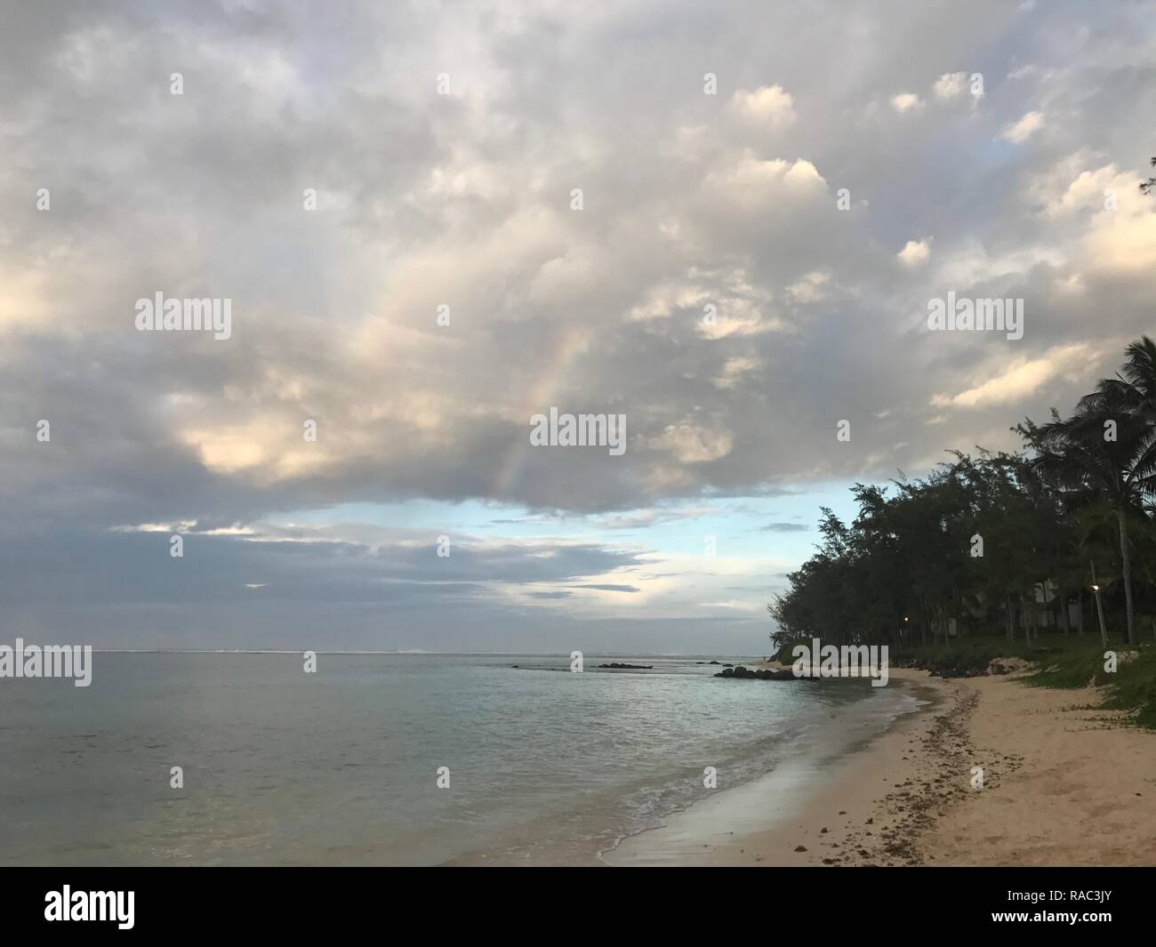 Sandy beach, Mauritius, Africa Stock Photo - Alamy