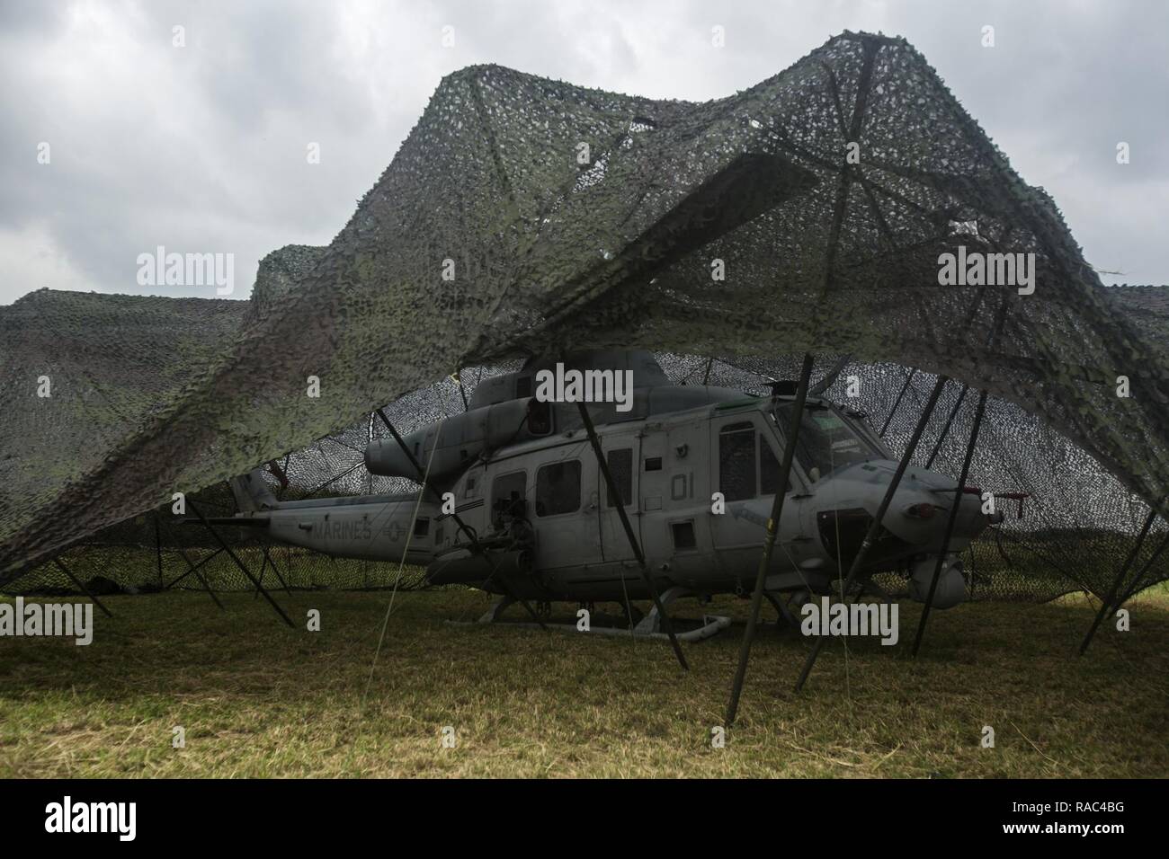 The Marines with Marine Wing Support Squadron 172 prepared the UH-1Y ...