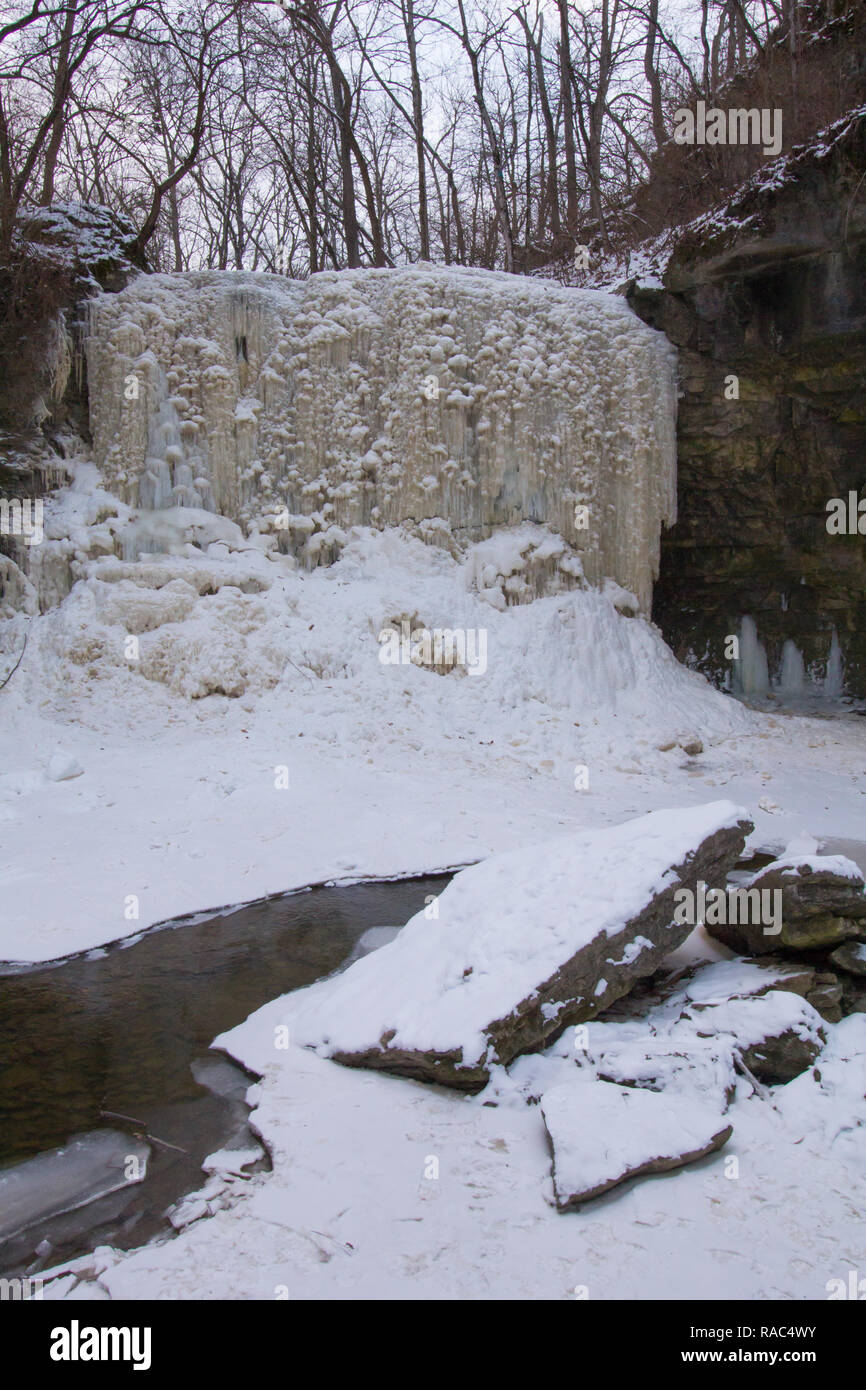 Hayden Run Falls in Winter, Ohio Stock Photo - Alamy