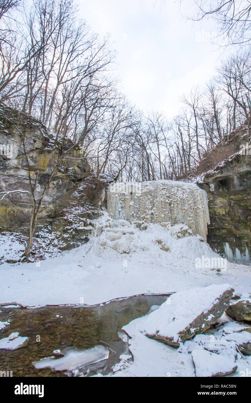 Hayden Run Falls in Winter, Ohio Stock Photo - Alamy