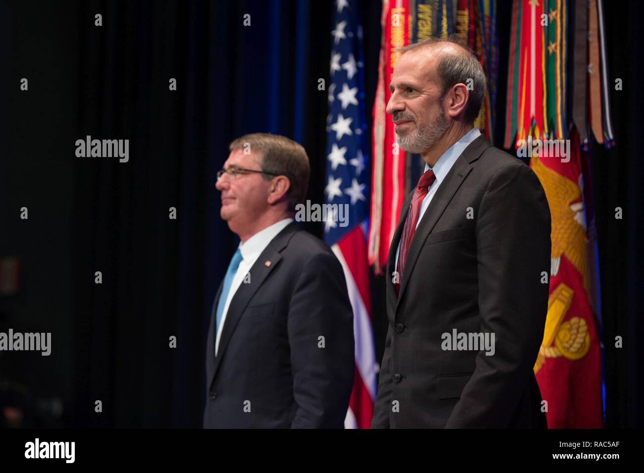 Defense Secretary Ash Carter recognizes the Under Secretary of Defense ...
