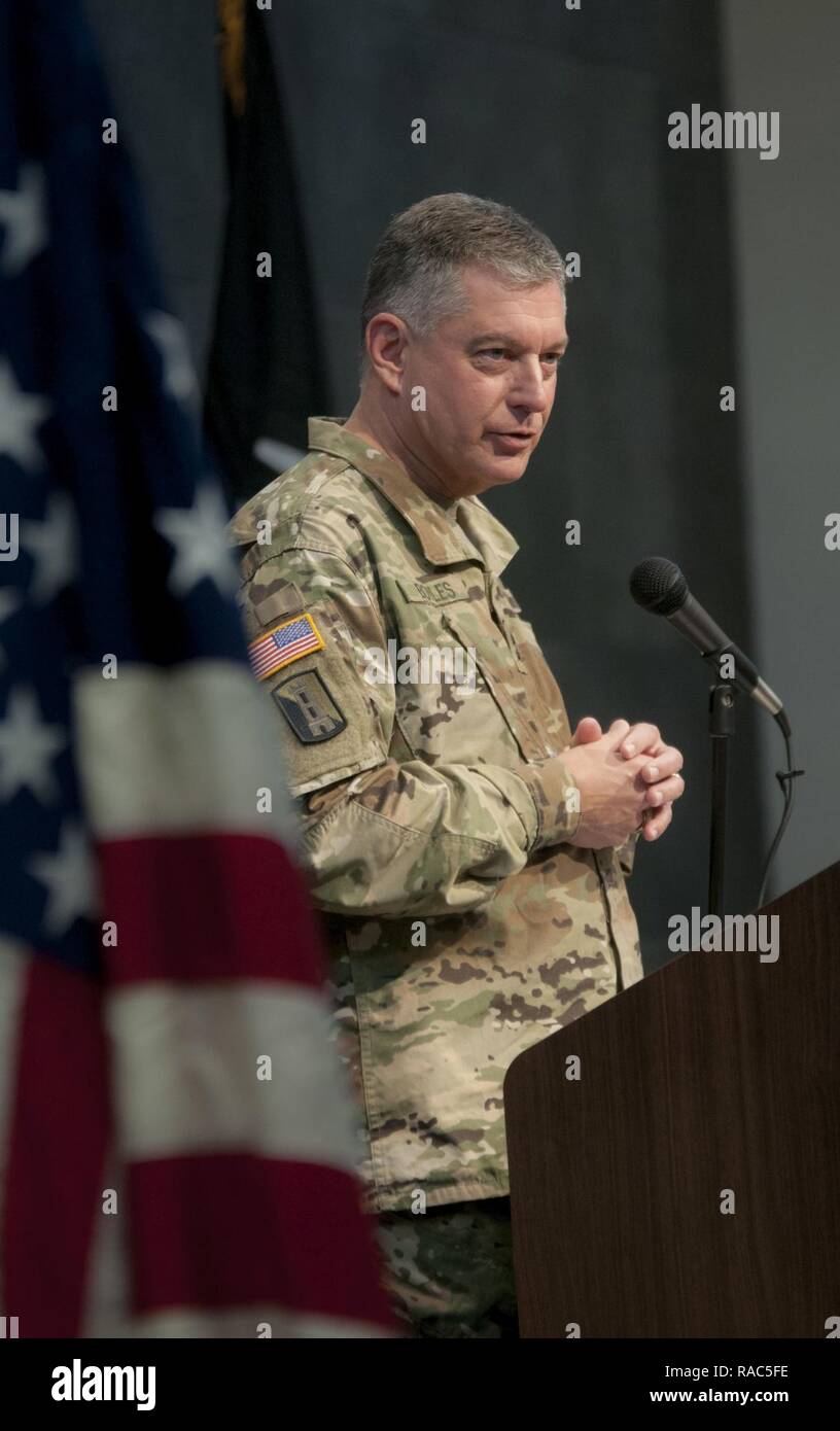 Maj. Gen. Janson Boyles, the adjutant general of Mississippi, speaks to ...