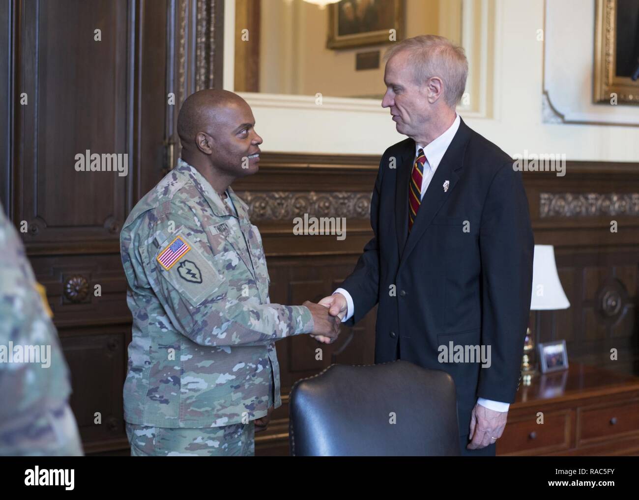 Lt. Gen. Stephen M. Twitty, Commanding General of the First Army met ...
