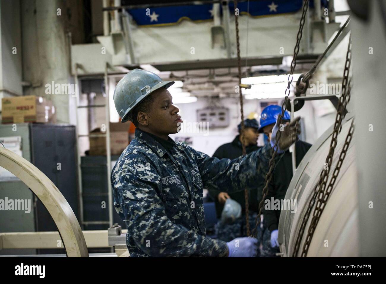 NORFOLK, Va. (Jan. 11, 2017) Aviation Machinist's Mate Airman Kevin ...