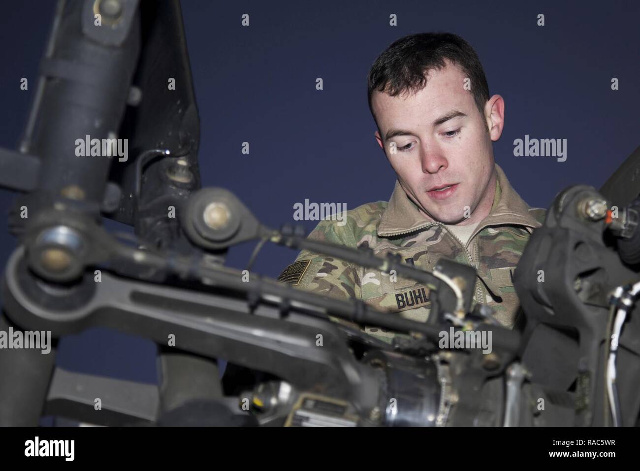 U.S. Army 1st Lt. Michael Buhl from Bravo Troop, 4th Squadron, 6th ...