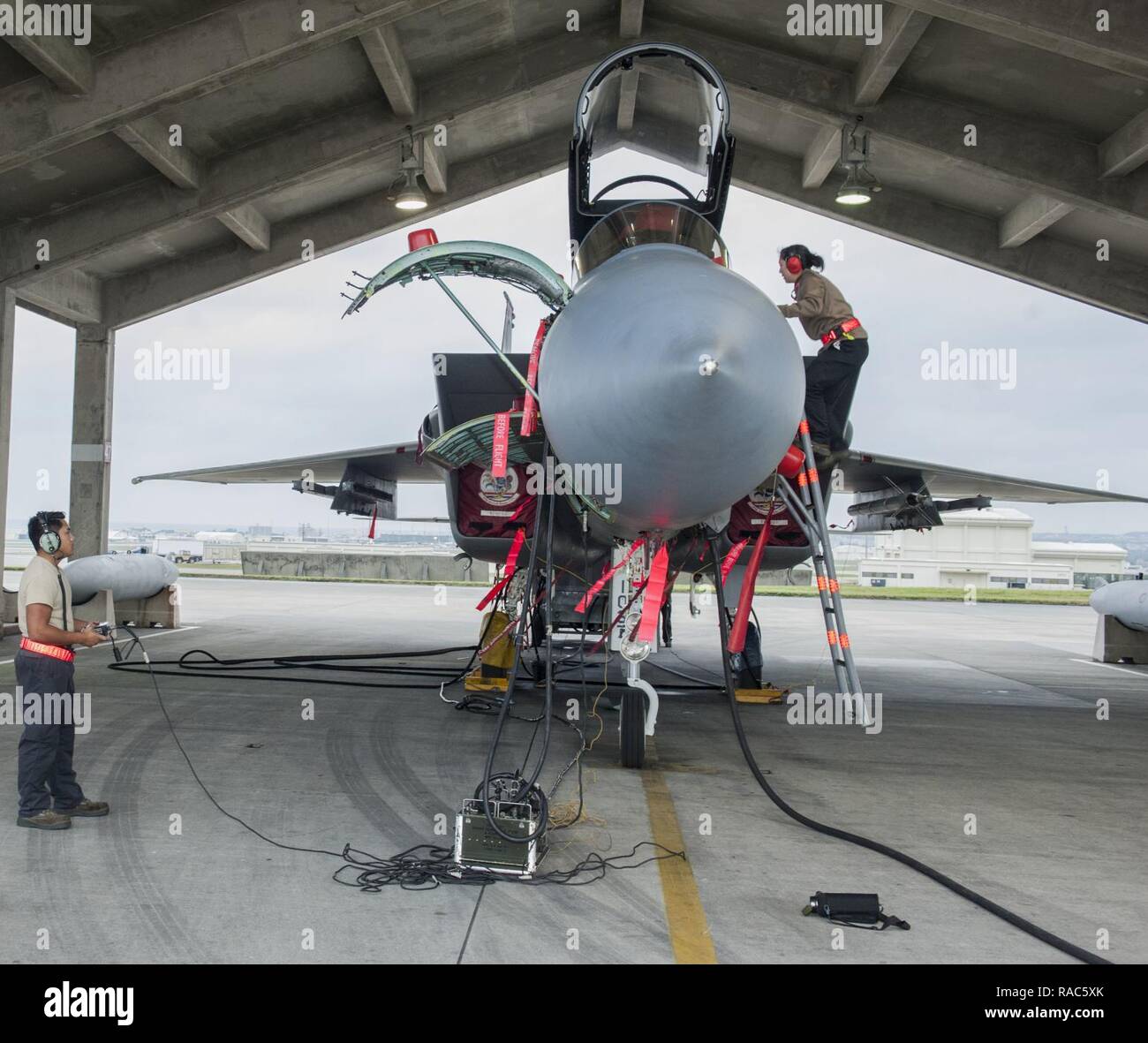 U.S. Air Force Staff Sgt. Kaleena Musumeci and Senior Airman Jason ...