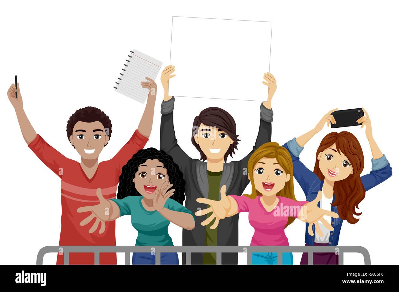 Fan clip art cartoon illustration hi-res stock photography and images ...