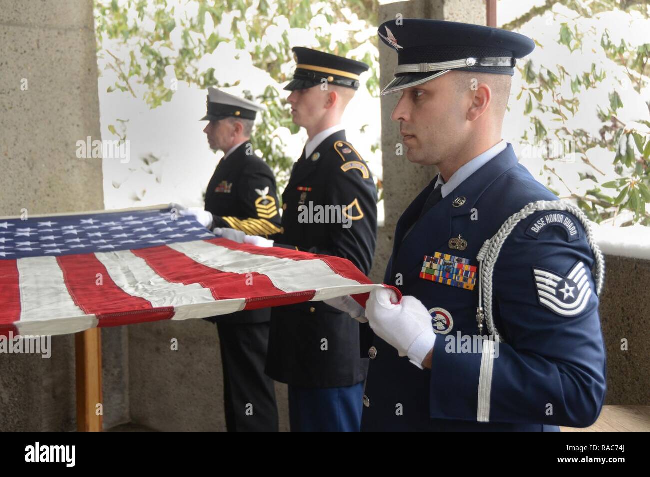 Oregon Air National Guard Tech. Sgt. Justin Meininger, right, along ...