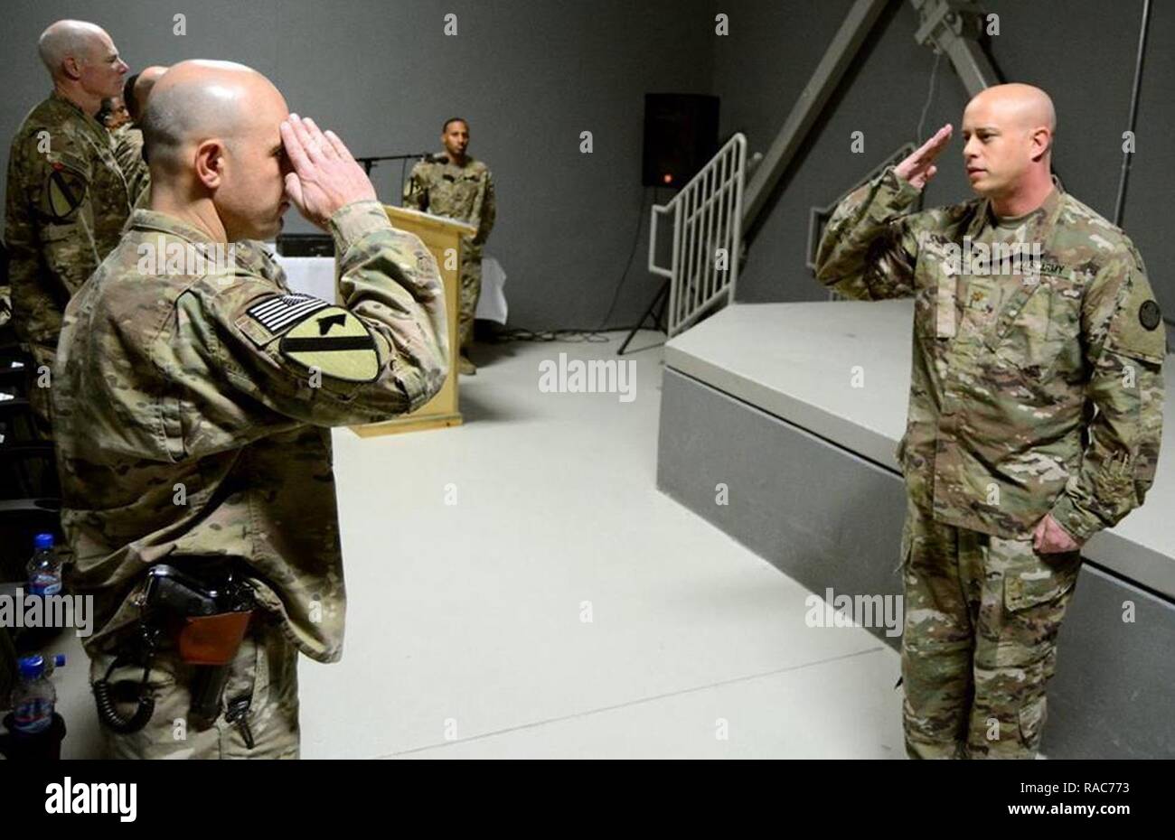 Col. Christopher H. Colavita (left), commander, 1st Cavalry Division ...