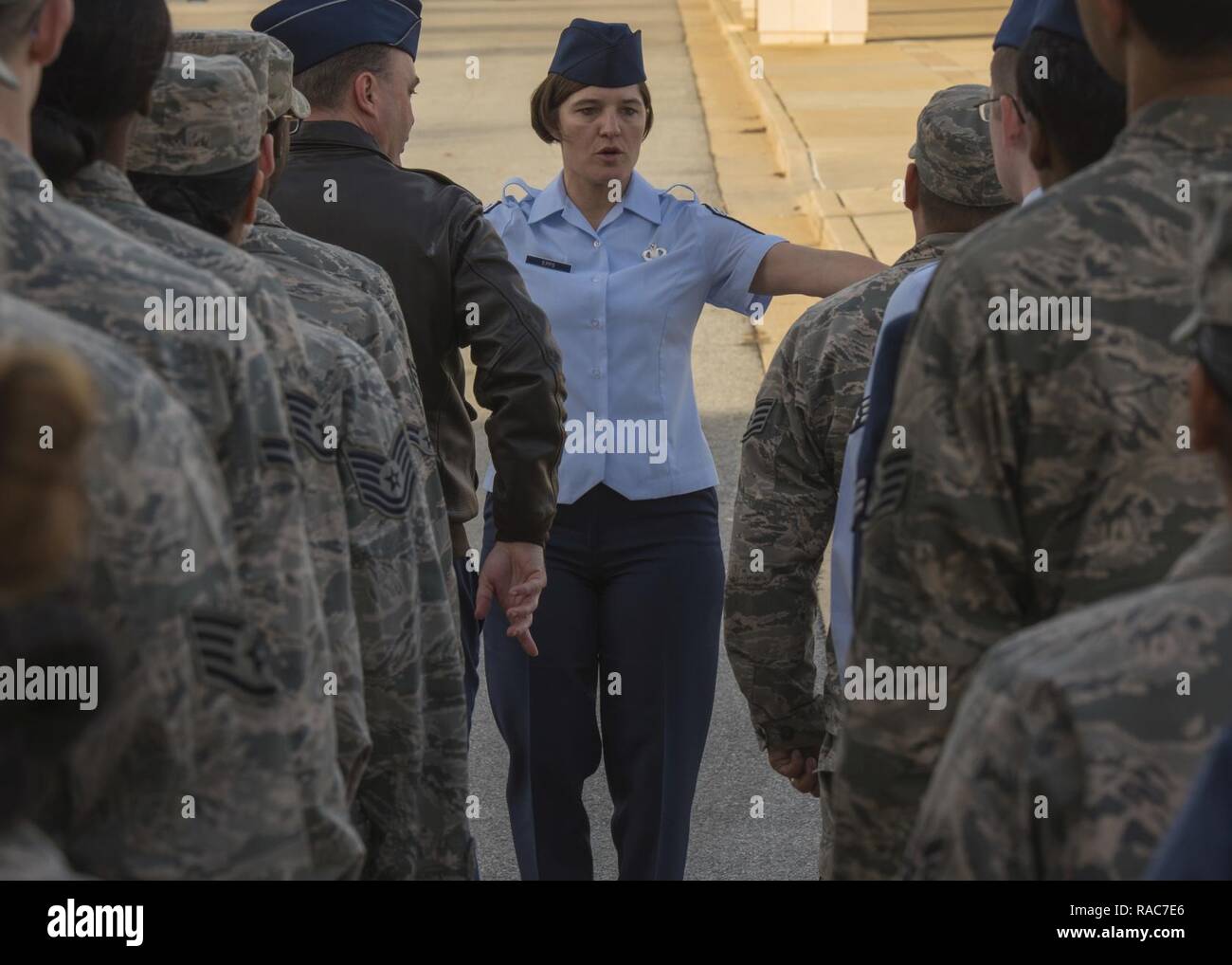 Chief Master Sgt. Jodi Epps, Wing Staff Agency superintendent, leads ...