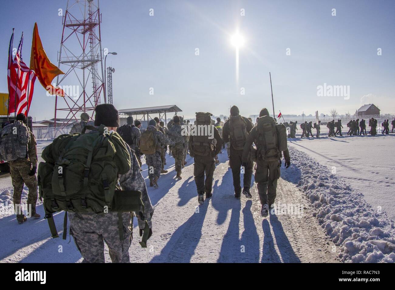 NATO Soldiers from Multinational Battle Group-East Forward Command Post ...