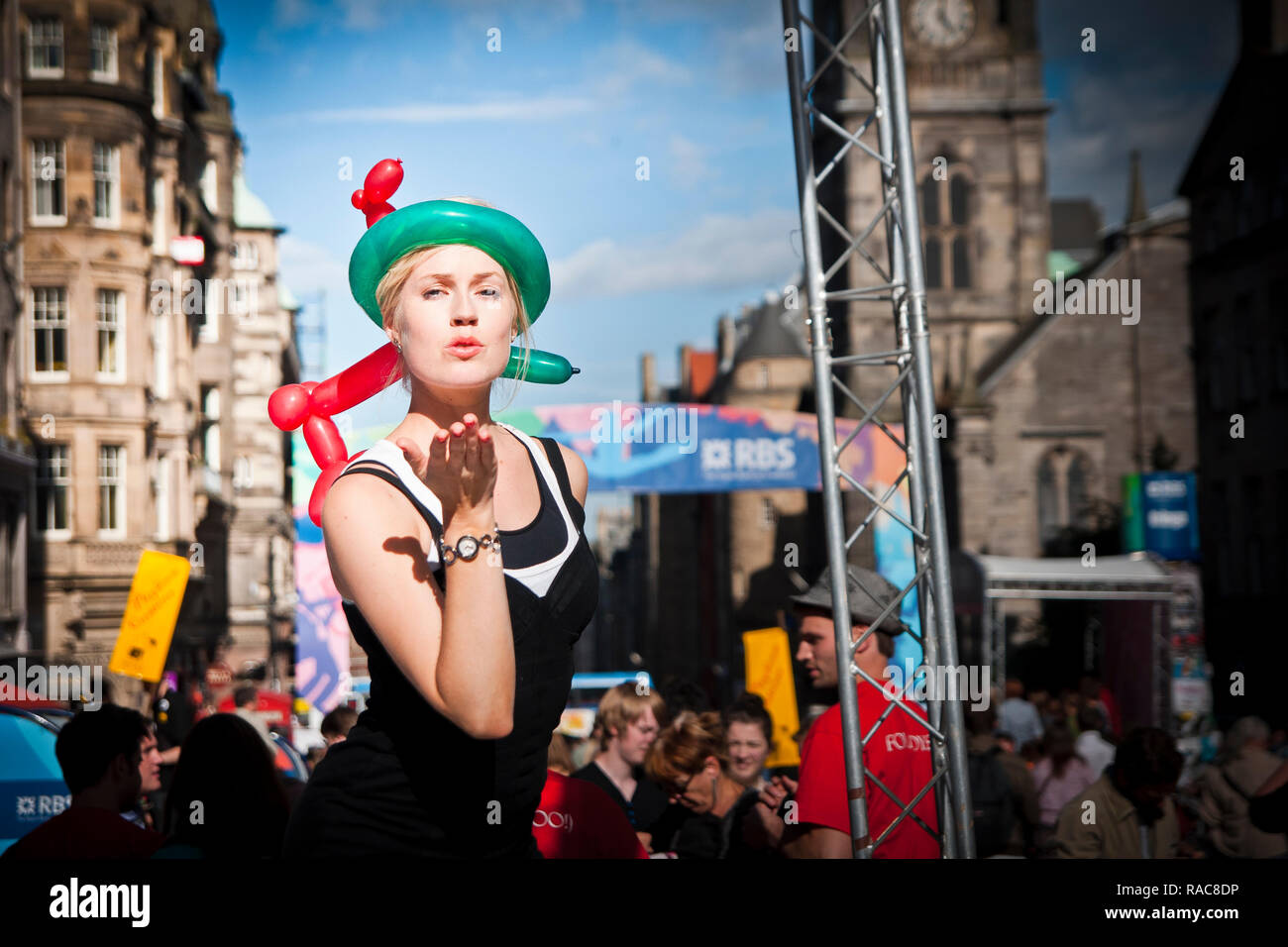 Cute blonde woman kissing boyfriend hi-res stock photography and images ...