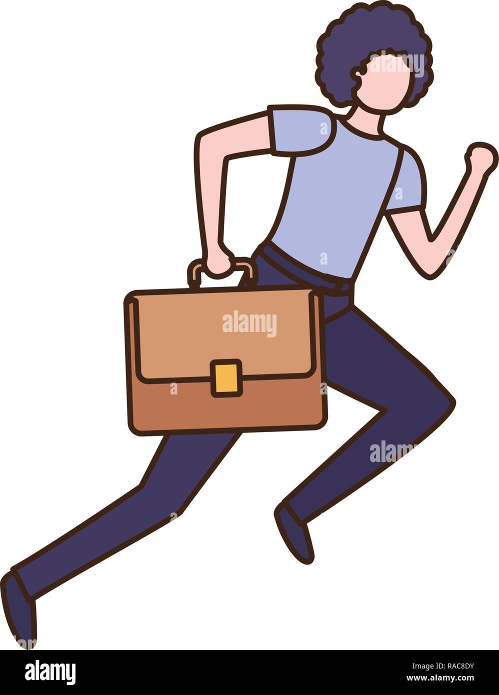 Character business man suit portfolio hi-res stock photography and ...