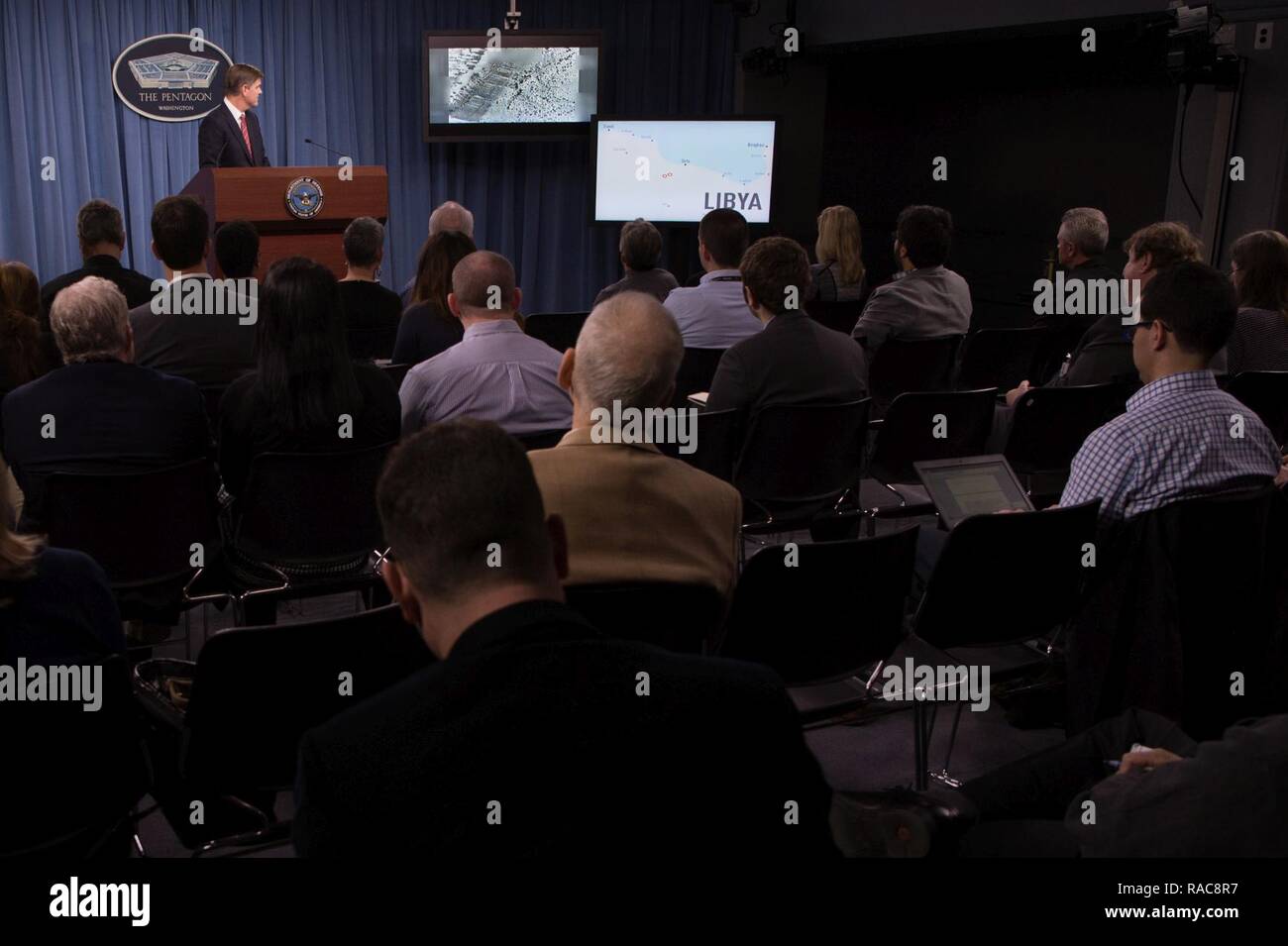 Pentagon Press Secretary Peter Cook gives his final press brief Jan. 19 ...