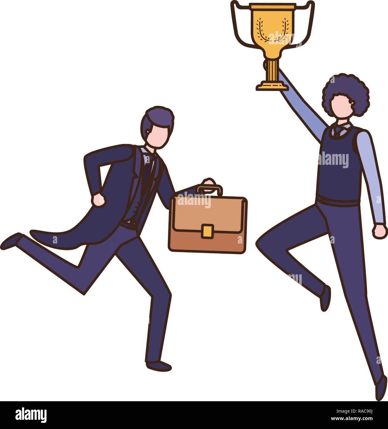 businessmen with trophy avatar character Stock Vector Image & Art - Alamy