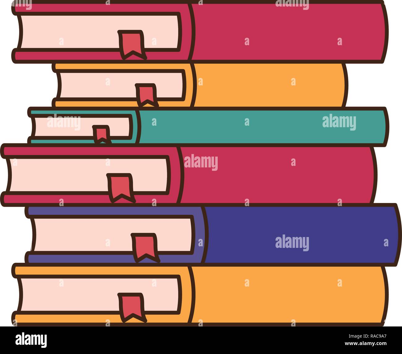 stack of books isolated icon Stock Vector Image & Art - Alamy
