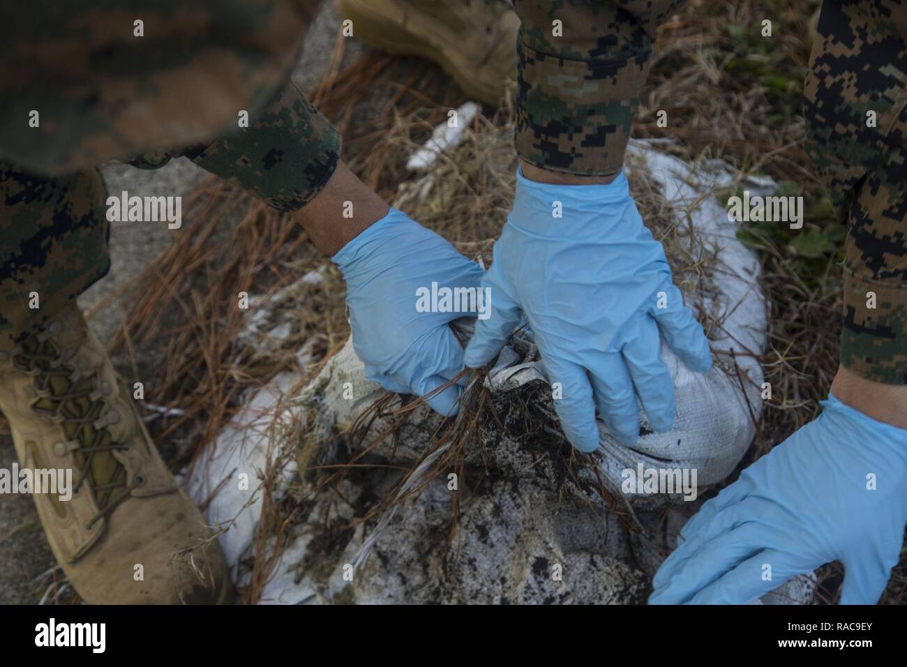 U.S. Marines with Headquarters and Support Battalion, Marine Corps ...