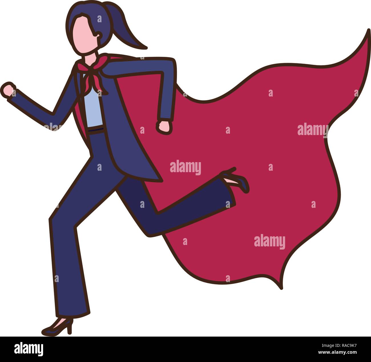Lady with cape Stock Vector Images - Alamy