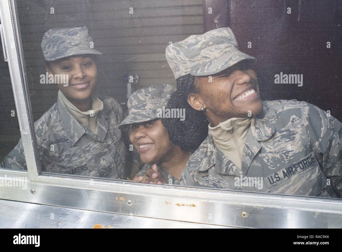 U.S. Air Force Airman 1st Class Kayla Akers, left, Senior Airman ...