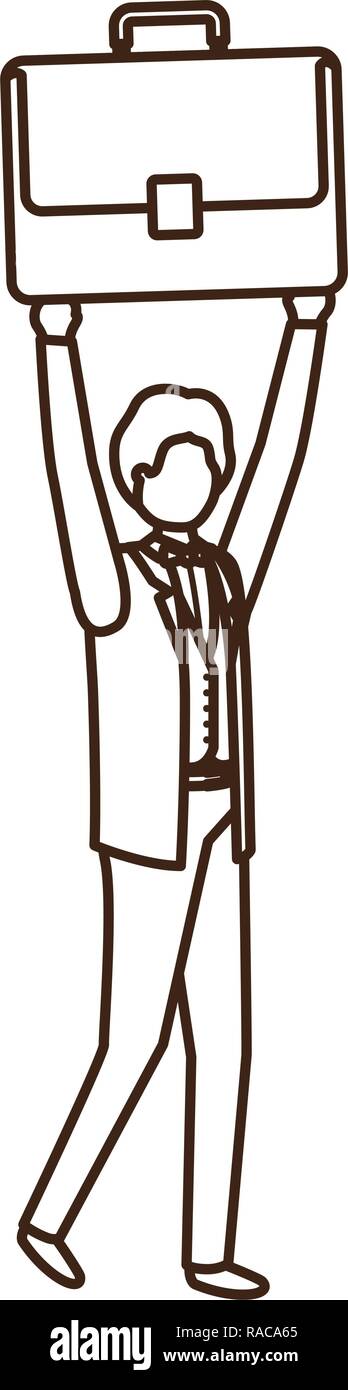 business man with portfolio avatar character Stock Vector Image & Art ...