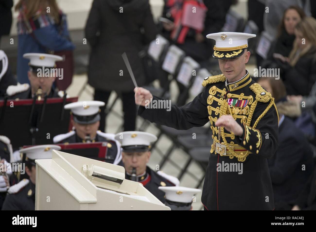 U.S. Marine Corps Lt. Col. Jason K. Fettig, band director with the ...