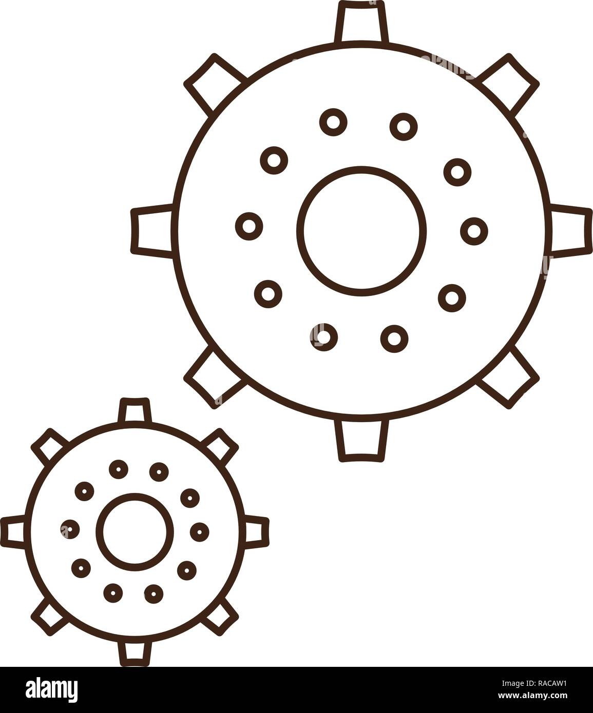 motor gear isolated icon Stock Vector Image & Art - Alamy