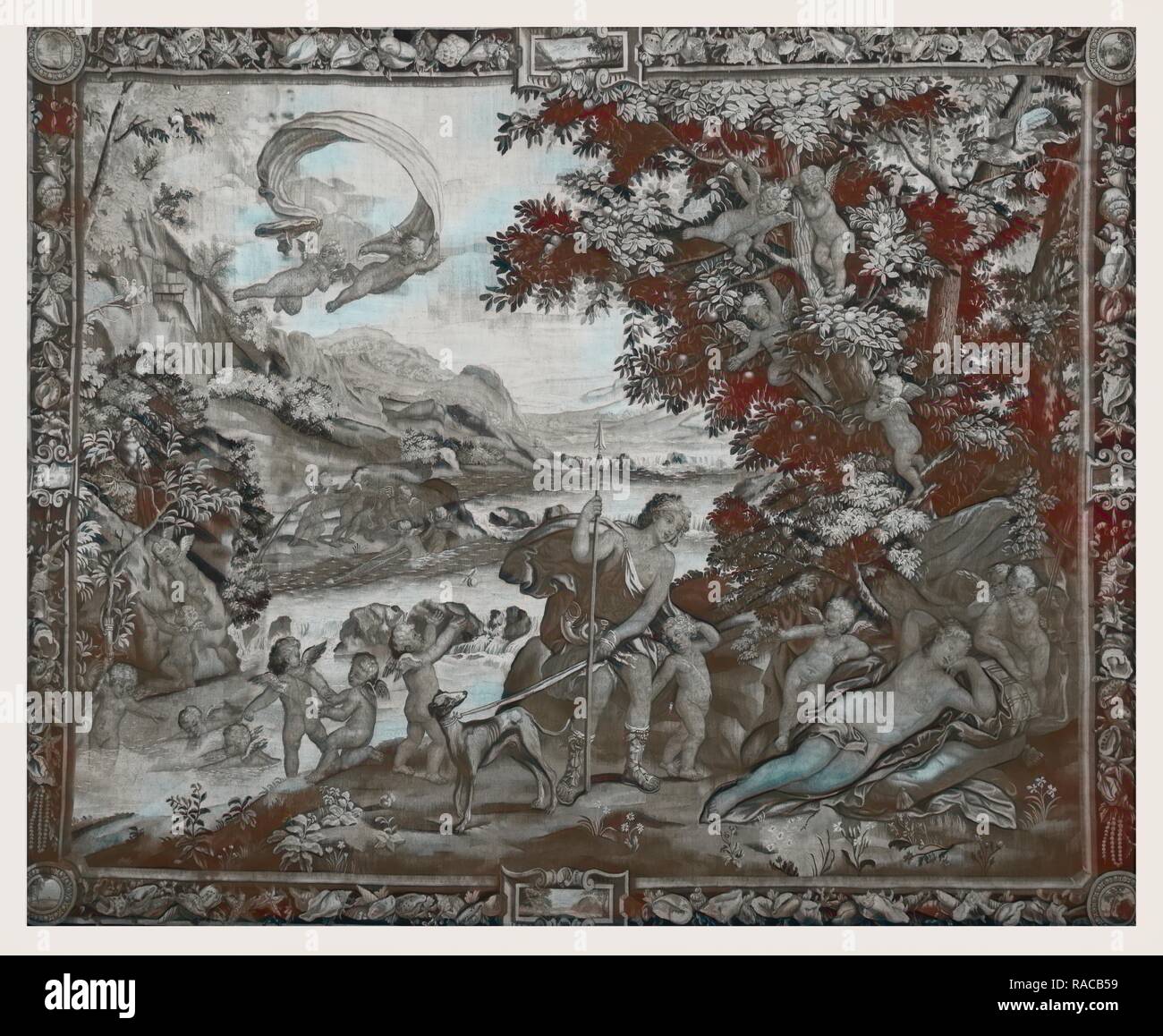 Adonis and sleeping Venu. Reimagined by Gibon. Classic art with a ...