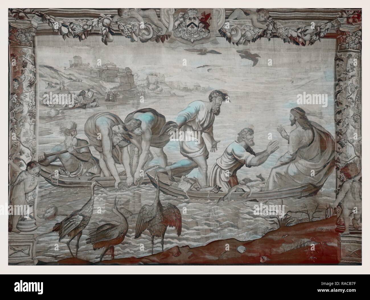 Miraculous draft of fishes (before Resurrection) on Lake of Gennesaret ...