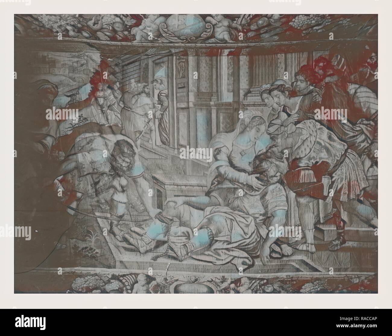 Samson and Delilah: blinding of Samso. Reimagined by Gibon. Classic art ...