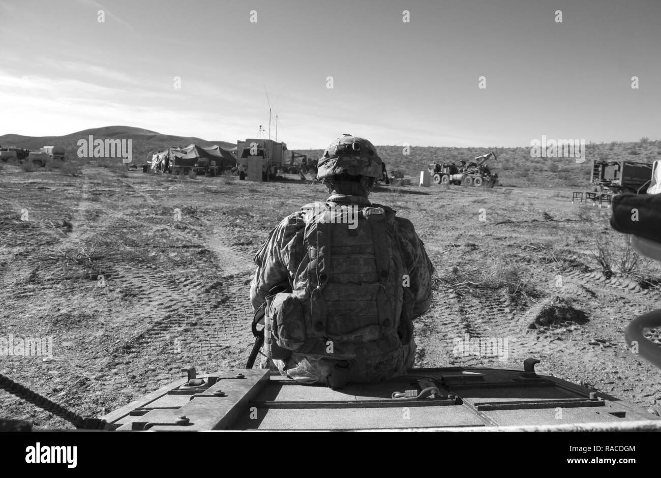 Soldier 1st brigade combat Black and White Stock Photos & Images - Alamy