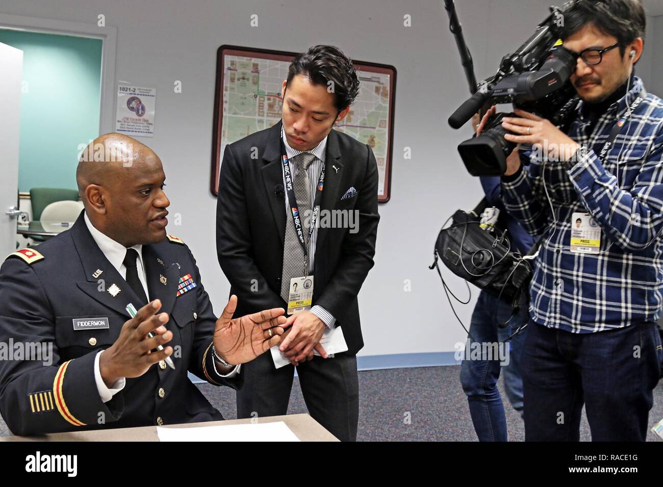 Maj. Brian Fiddermon, a parade operations officer assigned to Joint ...