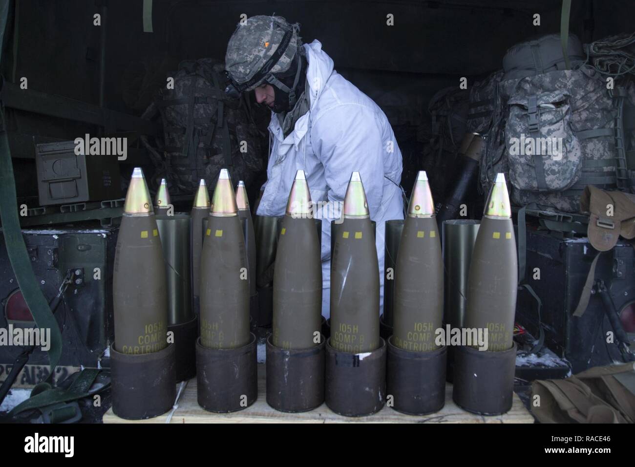A paratrooper assigned to Alpha Battery, 2nd Battalion, 377th Parachute ...