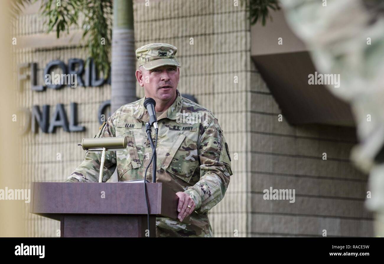 Commander of the Florida Army National Guard's 50th Regional Support ...
